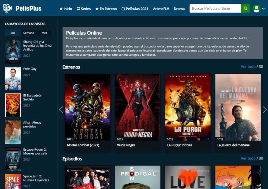 LAS MEJORES PÁGINAS PARA VER PELÍCULAS